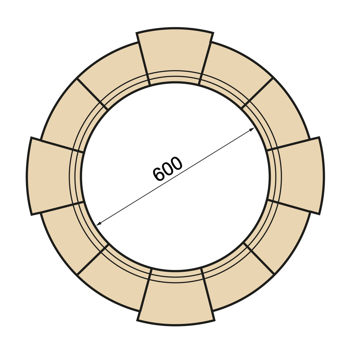 Bullseye Surround, Keystone – CastStone.com